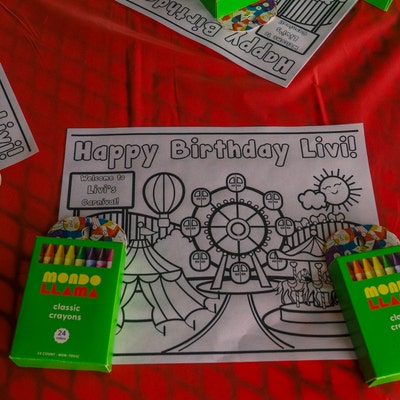 Customizable Art Party Birthday Printable Coloring Page, Art Party ...
