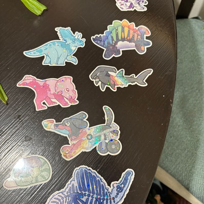 Gender Apathetic Pride Stickers Shark, Dog, Cat Designs Holographic ...