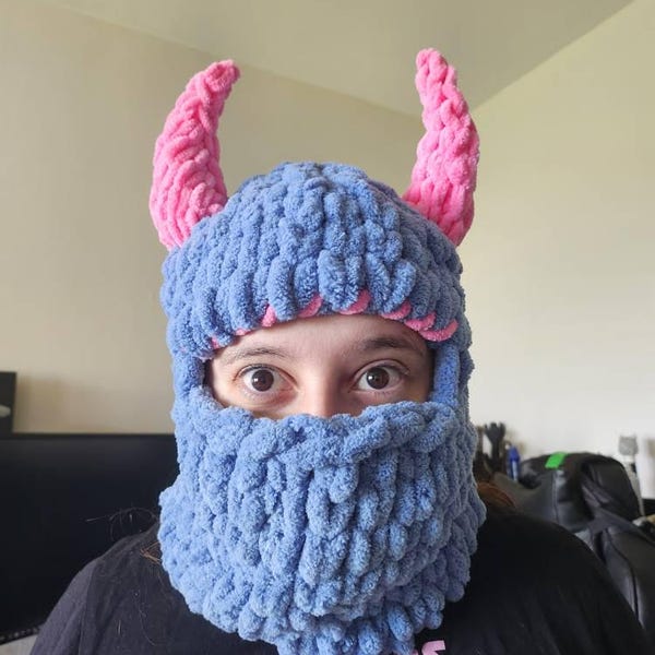 Balaclava Mask Devil With Horns , Balaclava Devil Scull Horns, Festival ...