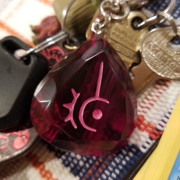 Red Mage FFXIV Hand Painted Soul Crystal/rdm Job Stone Final Fantasy ...