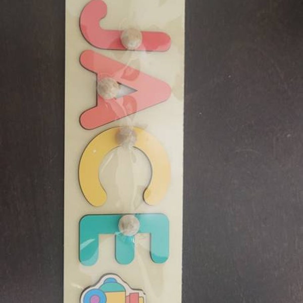 Christmas Gifts Personalized Name Puzzle With Numbers and Shapes ...