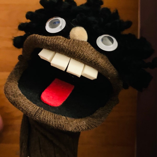 Fuzzy Green Sock Puppet - Etsy