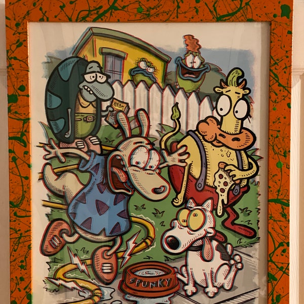 Rocko's Modern Life - 3D Poster W/ Glasses - 3D Anaglyph Illustration ...