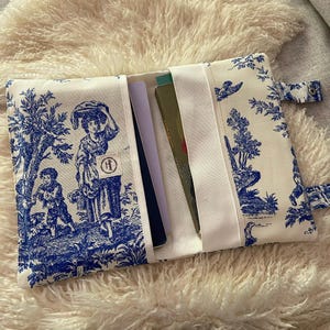 Toile De Jouy Fabric,book Sleeve, Book Bag, Book Purse, Book Protector ...