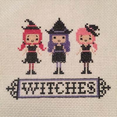Three Cute Witches Cross Stitch PDF Digital Download - Etsy UK