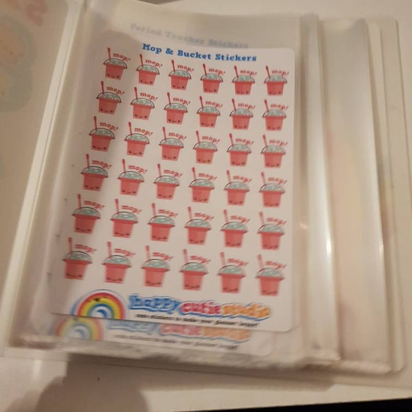 36 Cute Mop and Bucket/chores/clean Planner Stickers - Etsy