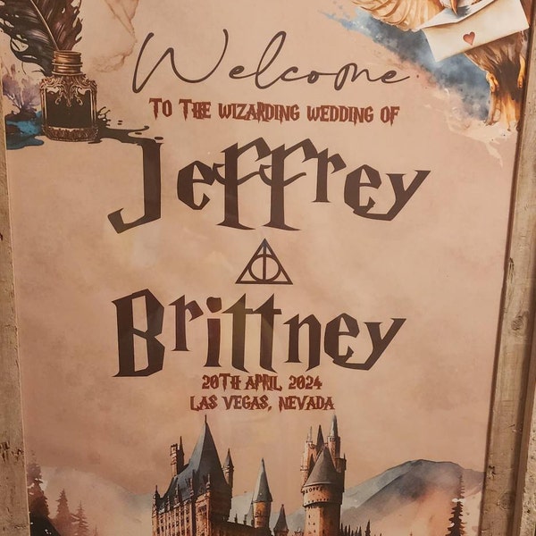MAGICAL Welcome Sign Template | Fantasy Wizard Wedding Theme ...