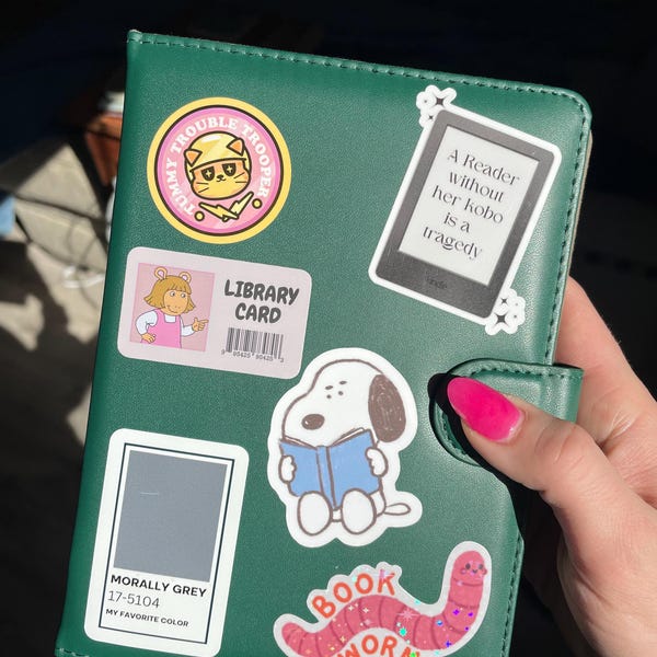 Cute Snoopy Miffy Peanuts Reading | Library Card Stickers - Glossy ...