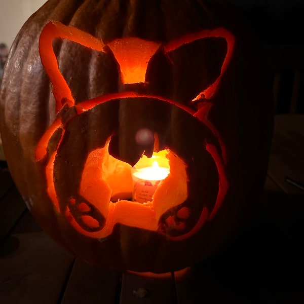 Triceratops Fossil Silhouette Printable Pumpkin Carving Pattern ...