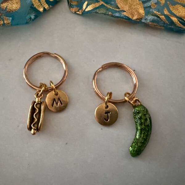 Pickle Keychain VERY SMALL Pickle Keyring Green Pickle Charm Keychain ...