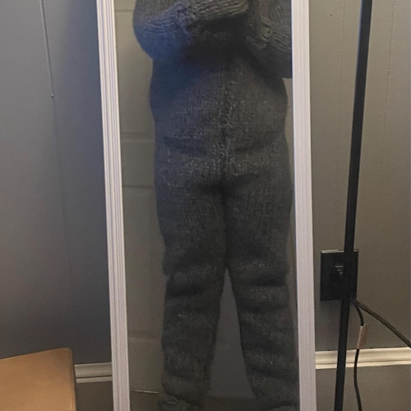 2 Kg Leggings Extra Itchy Scratchy Chunky Knit Wool Trousers Thick Wool ...