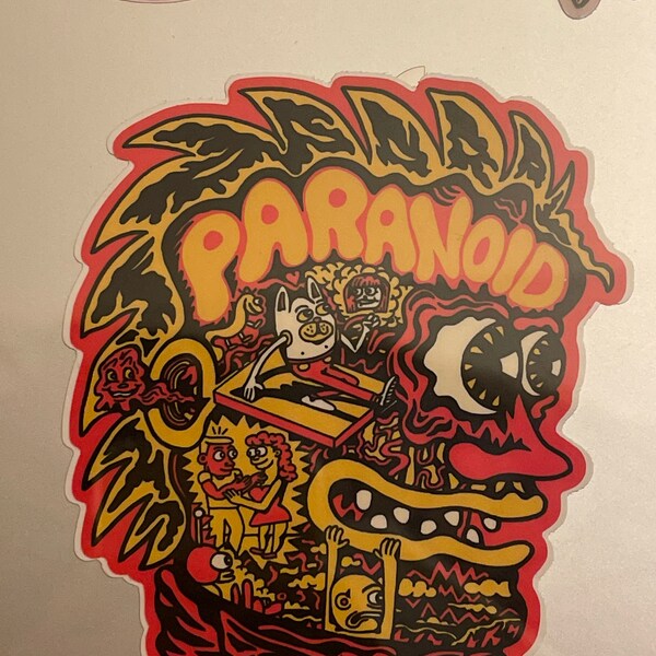 Paranoid Sticker - Etsy