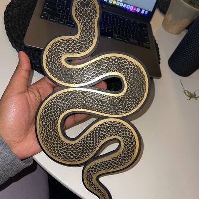 Laser Cut Wall Snake Gold/ Silver - Etsy