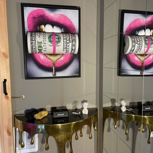 3D Sculpture of Pink Money Lips - Etsy