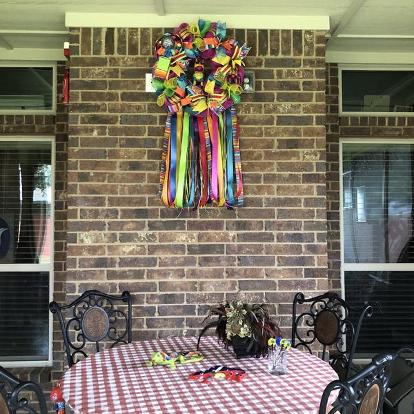 Fiesta Deco Mesh Wreath-fiesta Birthday Wreath-fiesta Wreath fiesta ...