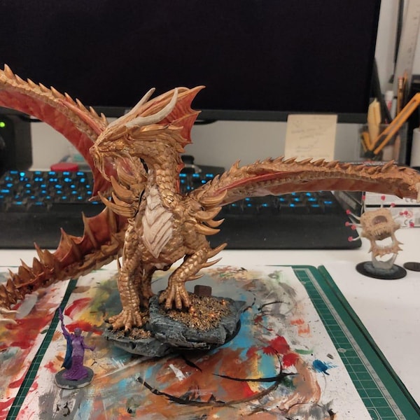 Ancient Gold Dragon | Premium 3D Printed Fantasy Tabletop Miniatures ...