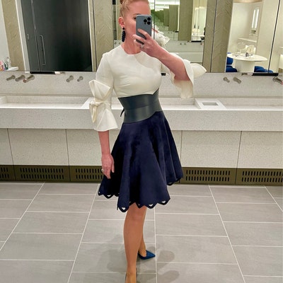 11 Cm 4 Inch Black Leather Wide Waist Belt, Maxi Oversized Buckle ...