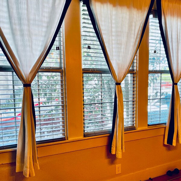 Curtain Tieback | Window Treatment | Finished Leather Front & Back ...