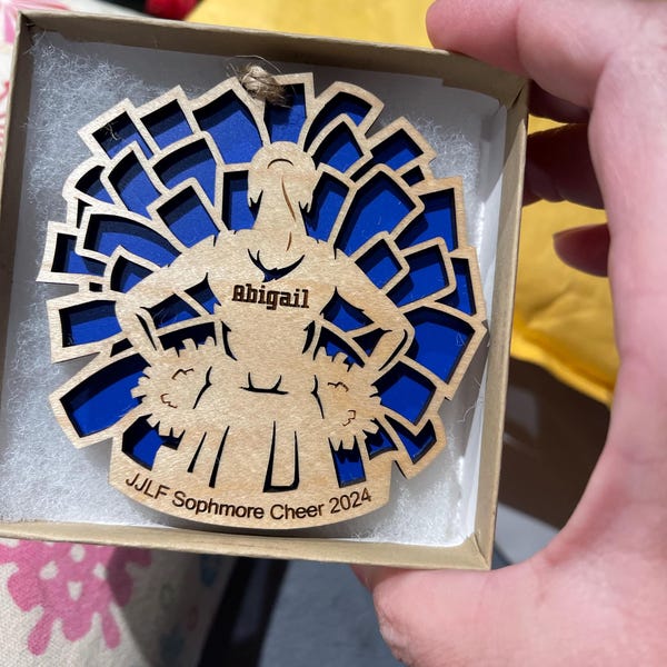Personalized Women's Wrestling Ornament, Engraved Wooden Sports ...