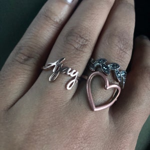 Name Ring Baby Name Ring in Sterling Silver, Gold and Rose Gold Baby ...