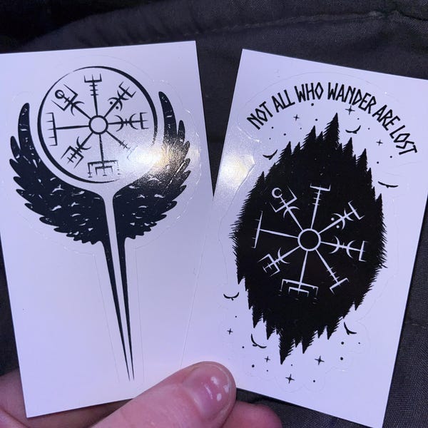 Wanderlust All Weather Matte Vinyl Sticker, Decorative Graphic Viking ...