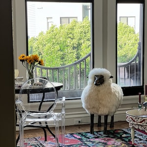 Natural White Large Ram Chair Made of Natural Sheep Fur.inspired by ...