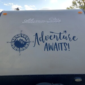 Adventure Awaits Rv Decal Custom Camper Decal - Etsy