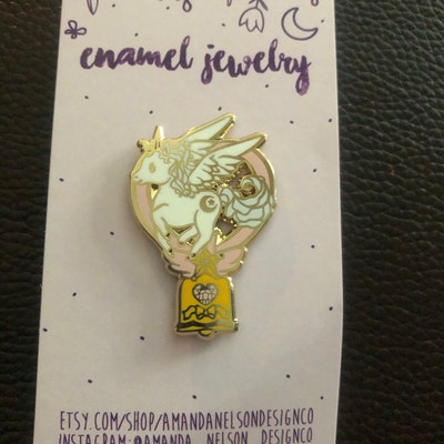 Pegasus Bell Hard Enamel Pin - Etsy