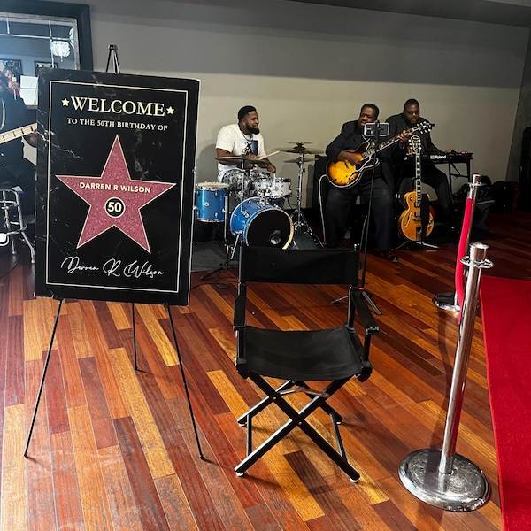 Hollywood Walk of Fame Welcome Poster Movie Themed Hollywood Birthday ...