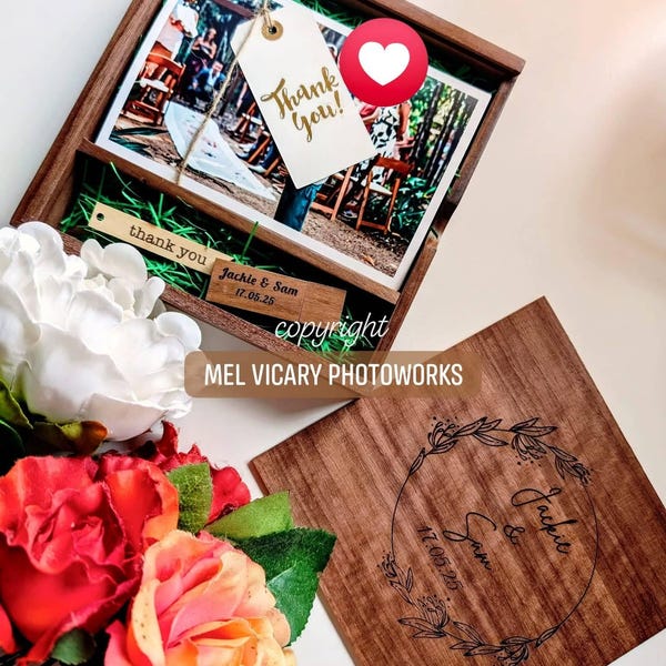 Oval Wood USB Flash Drive & Wooden USB Box Set - Custom Engraved USB ...