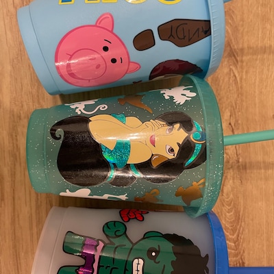 Kids/childrens Personalised Character Themed Cold Cups/tumblers - Etsy