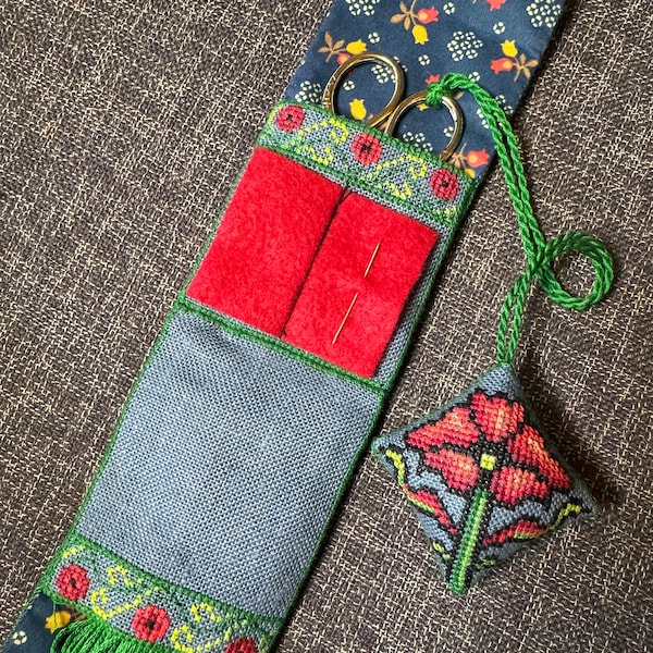 Poppy Scissor Case and Fob - Durene J Cross Stitch - DJXS2412 - Etsy