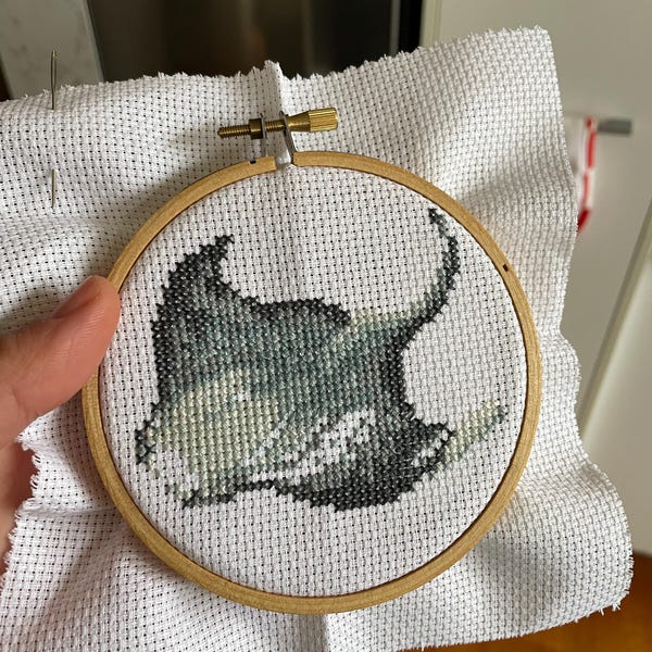 Manta Rays Cross Stitch Pattern PDF Stingray Embroidery Ocean Animal ...