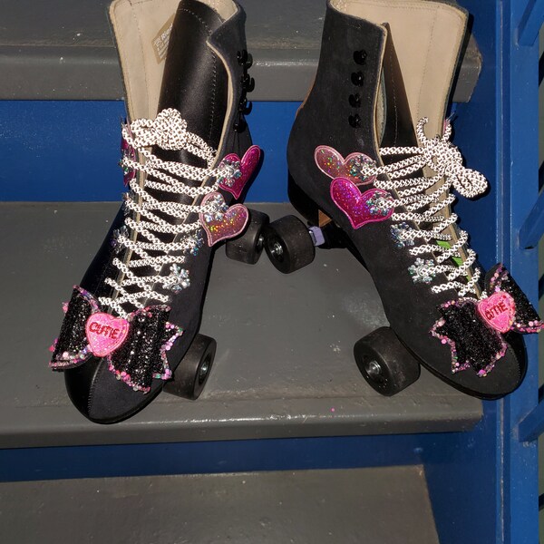 Holographic Puffy Heart Roller Skate Accessory - Etsy