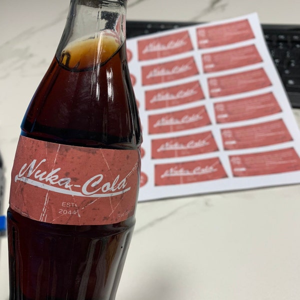 Nuka Cola Label Fallout Inspired for Fans Pdf Label Printable Digital ... Nuka Cola Label Fallout Inspired for Fans Pdf Label Printable Digital ...