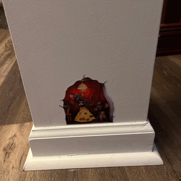 Mouse Hole Wall Sticker Decal for Baseboard / Wall Mini Mural Mice at ...
