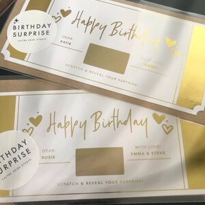 Golden Ticket Foiled Voucher Personalised Ticket Gift - Etsy UK