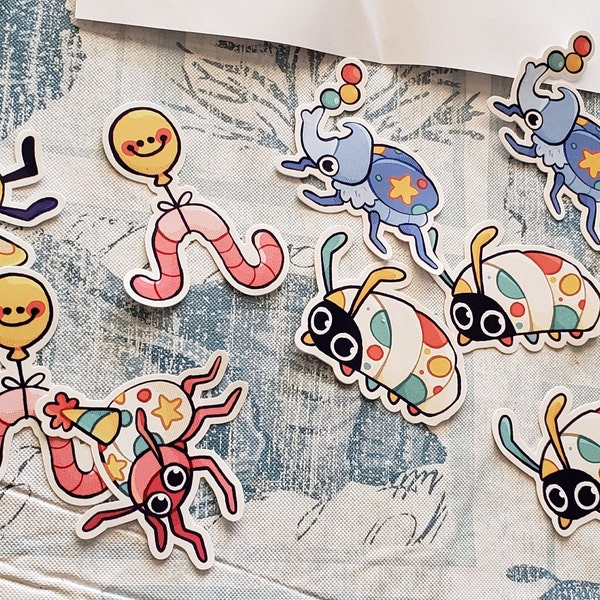 Party Bugs Sticker Series Clowncore Waterproof Vinyl Stickers - Etsy