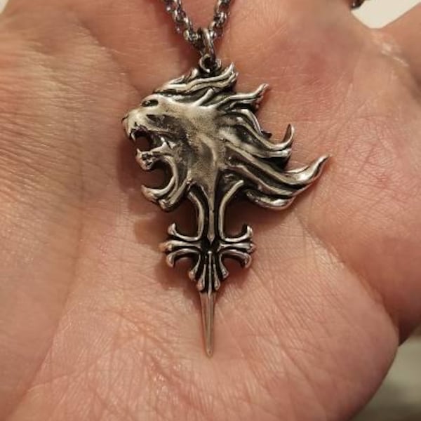Final Fantasy VIII Large Squall Leonhart Griever Necklace Sterling ...
