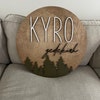 Nursery Name Sign, Woodland Nursery, Forest Name Sign, Above Crib Baby ...