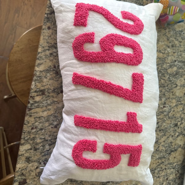 Custom Zip Code Pillow Cover, Punch Needle Pillow, Personalized Pillows ...