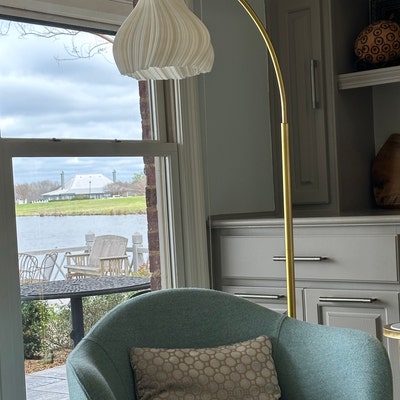 Modern Wavy Opaque Glass-like Pendant Lampshade Sleek Soft-glow Elegant ...