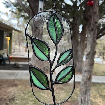 Leaf Stained Glass Pattern Leaf Do It Yourself DIY Stained Glass ...