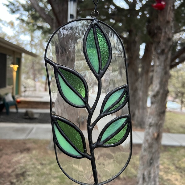 Leaf Stained Glass Pattern Leaf Do It Yourself DIY Stained Glass ...
