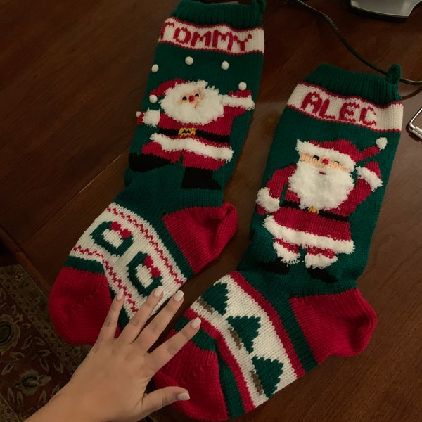 Hand Knitted Juggling Santa Stocking - Etsy