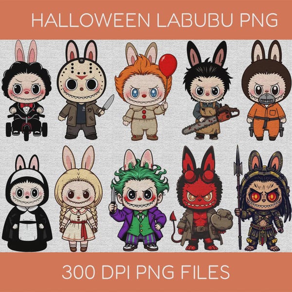 Retro Halloween Labubu Ghost Png 10+ Horror Labubu Clipart, Spooky ...