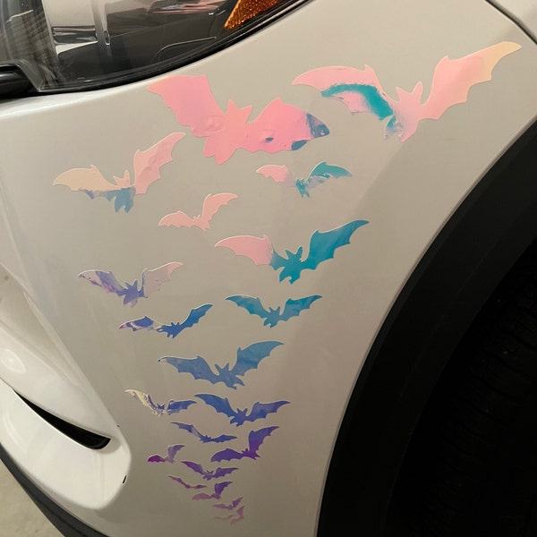 Bat Decal | Flying Bats Car Decal | Goth Car Accessories | Spooky Bats ...