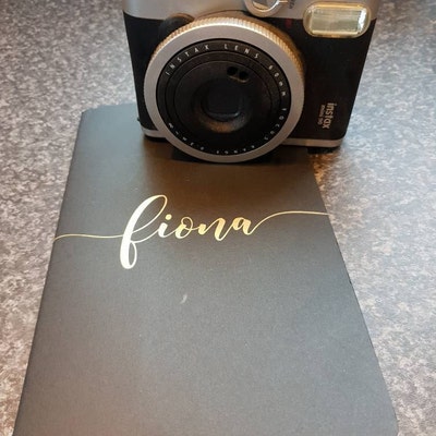 Personalised Name Notebook in A5 or A6 Metallic Name Calligraphy Text ...