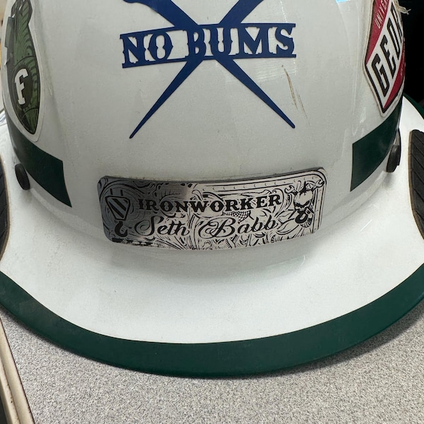 Hard Hat Name Tag - Custom - Personalized - Hard Hat Name Plate - Etsy
