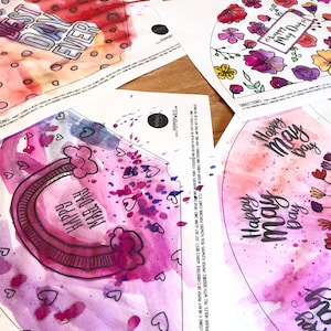 May Day Basket Bundle Variety 5 Pack for Kids to Color // Classroom May ...